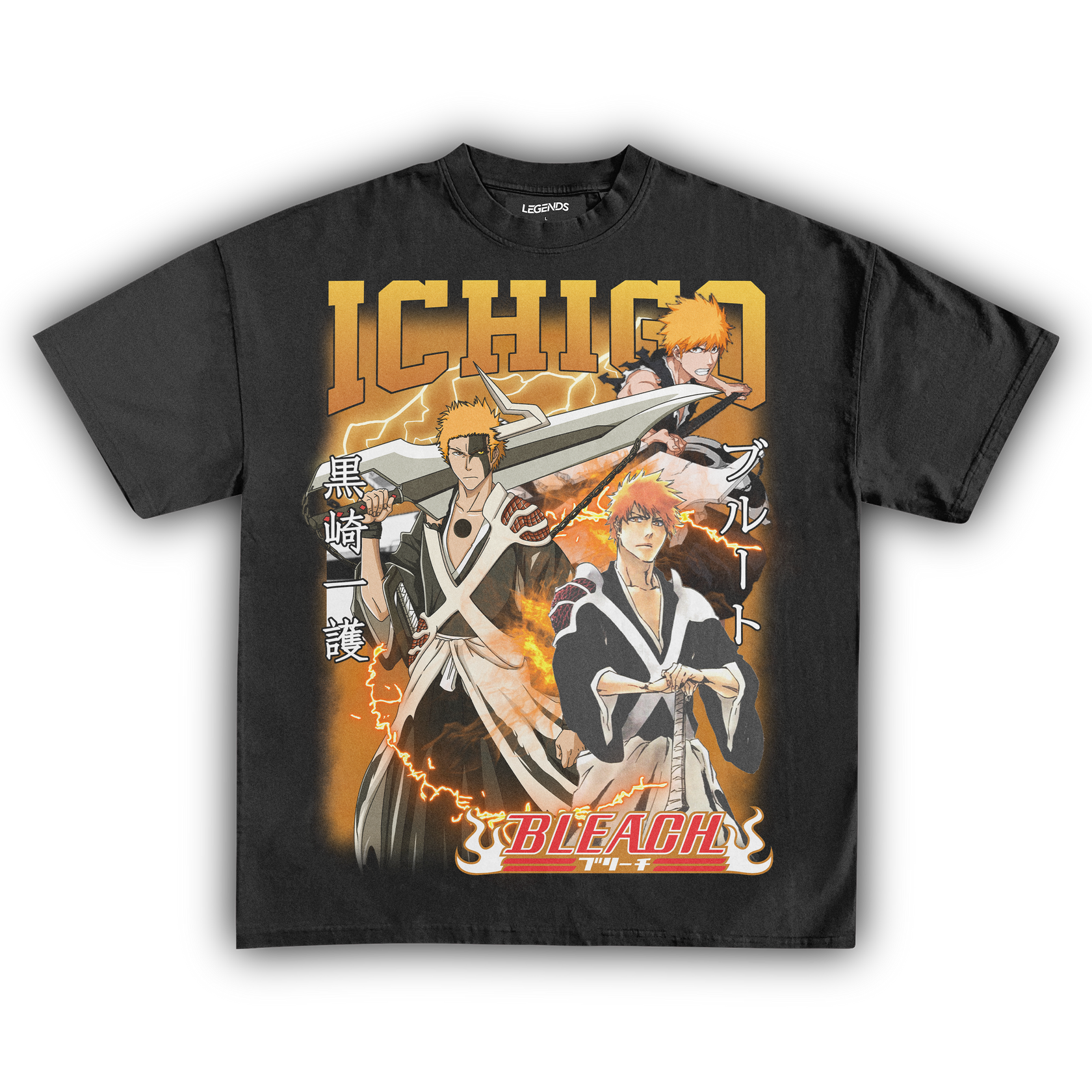 Ichigo Kurosaki Tee » Anime Collection » Vintage Heavyweight T-Shirt ...