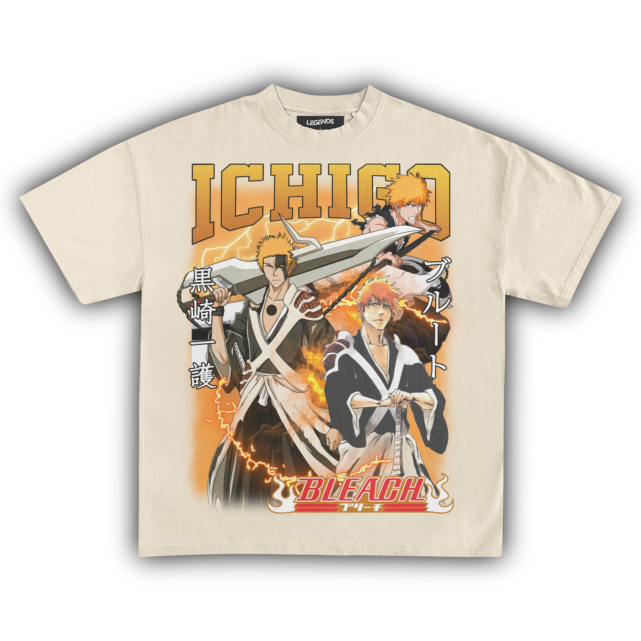 Ichigo Kurosaki Tee » Anime Collection » Vintage Heavyweight T-Shirt ...