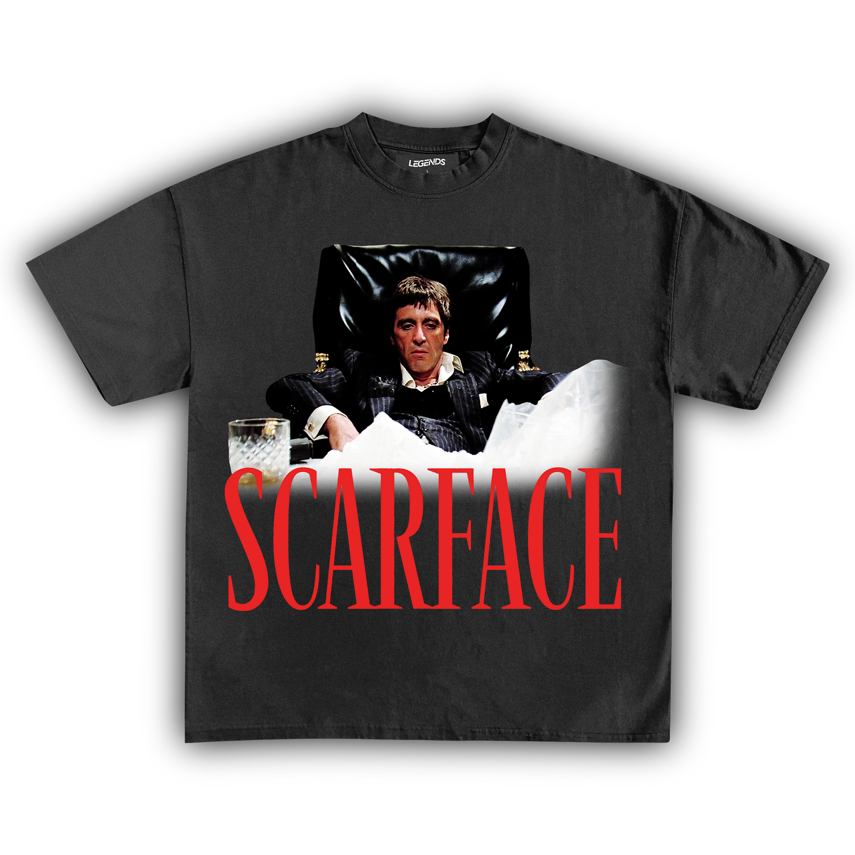 Scarface Cocaine Tee » Vintage Heavyweight T-Shirt – Legends ...