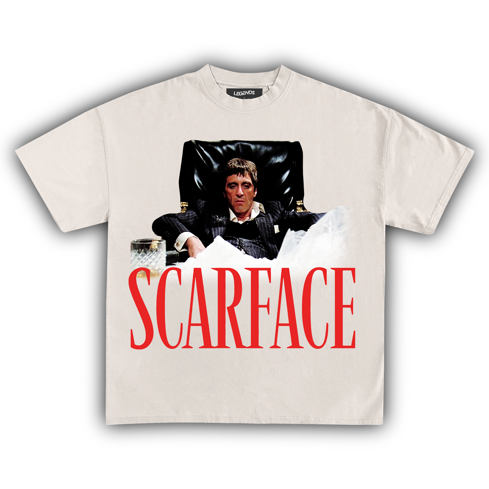 Scarface Cocaine Tee » Vintage Heavyweight T-Shirt – Legends ...