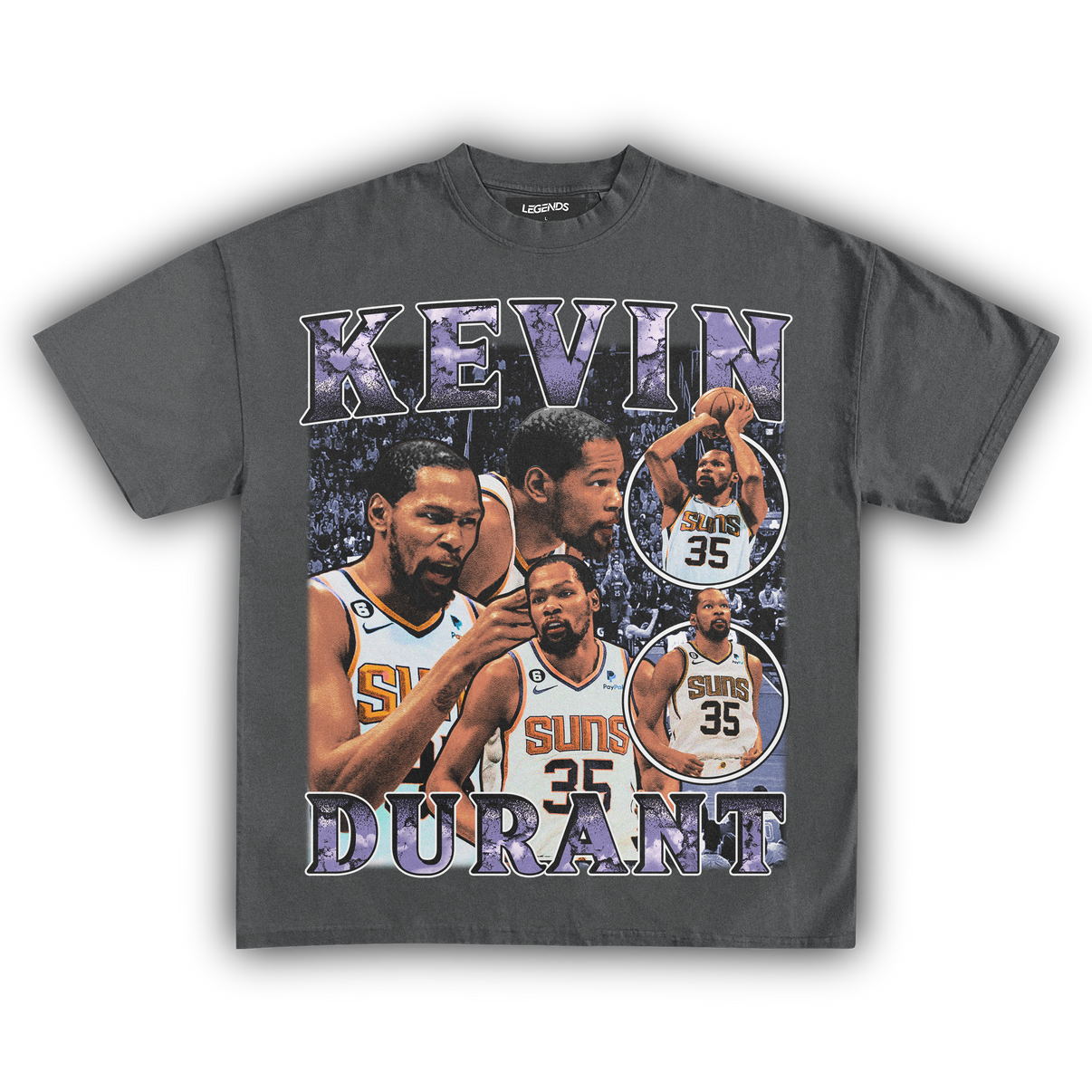 Kevin Durant Phoenix Suns Tee » Vintage Heavyweight T-Shirt – Legends ...